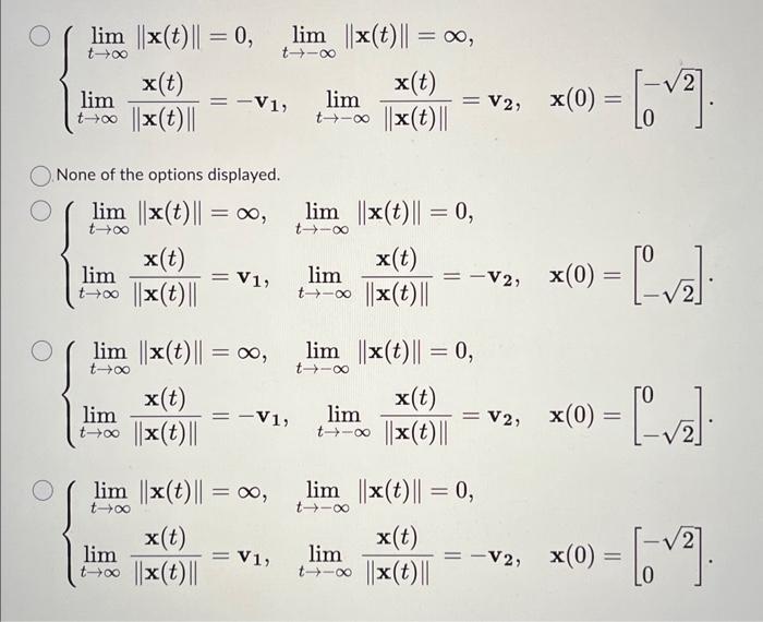 Solved Consider a system of differential equations x′=Ax, | Chegg.com