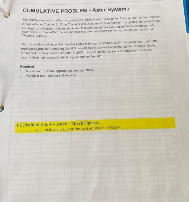 Solved This comprehensive problem was introduced in Chaptor | Chegg.com