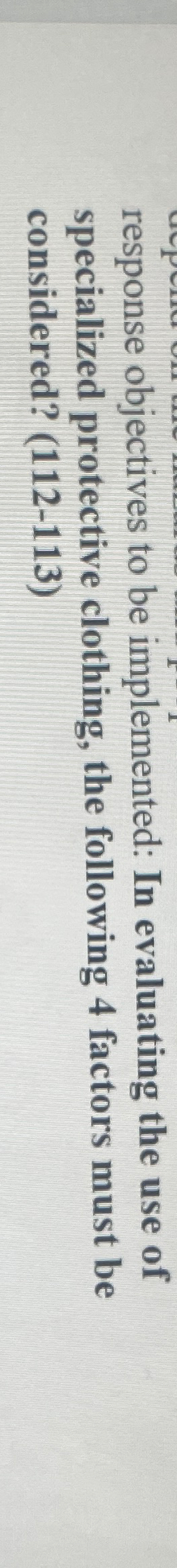 Solved response objectives to be implemented: In evaluating | Chegg.com