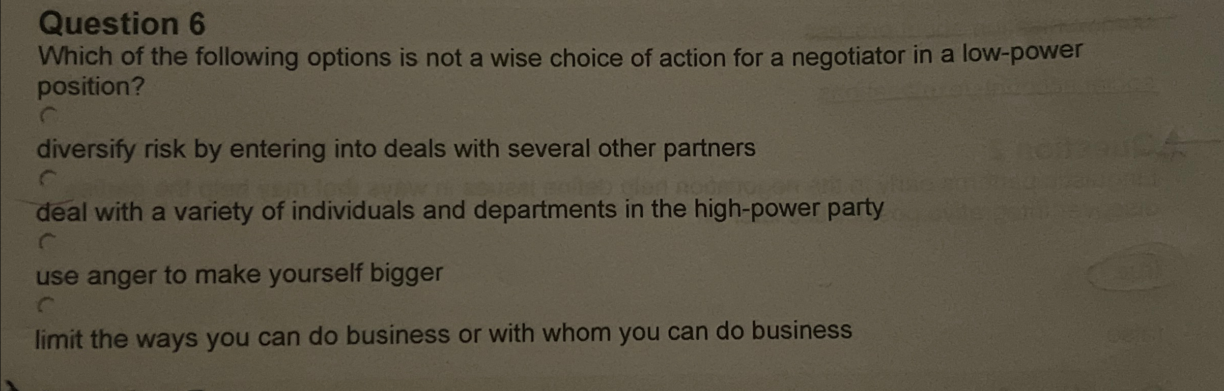 Solved Question 6Which of the following options is not a | Chegg.com