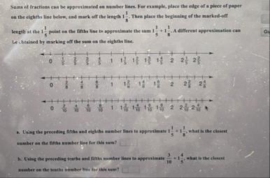 Solved Sums of Iractions caa be approximated ea number | Chegg.com