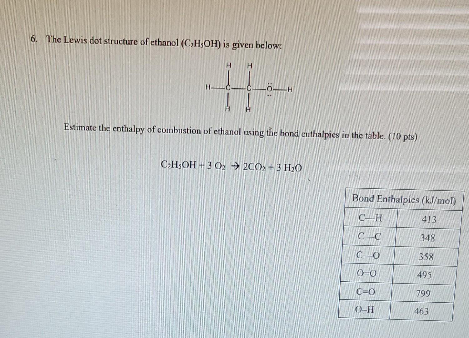 C2h5oh Lewis Dot Structure