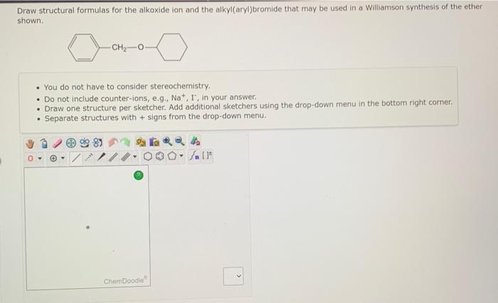 Solved Draw structural formulas for the alkoxide ion and the | Chegg.com