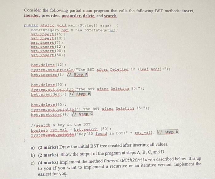 Solved Consider the following partial main program that | Chegg.com