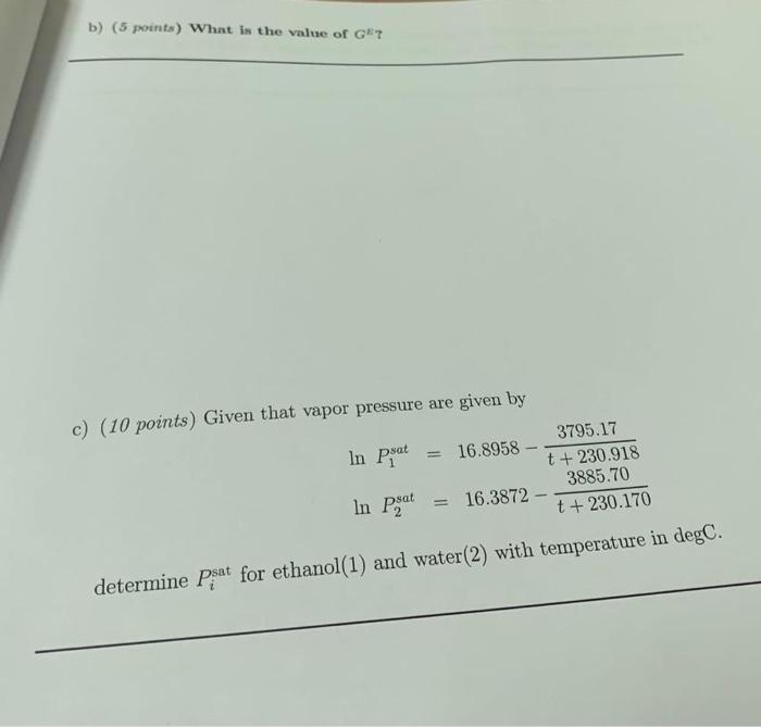 Solved PROBLEM \#1 (40 points) Ethanol is now at the core of | Chegg.com