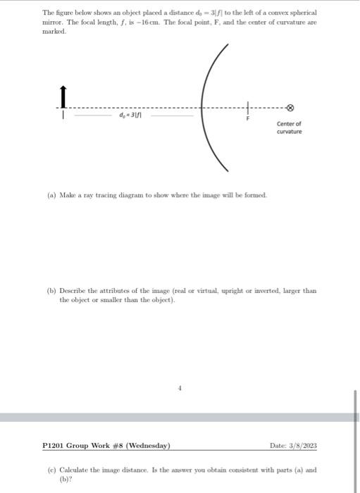 Solved The figure below shows an object placed a distance | Chegg.com