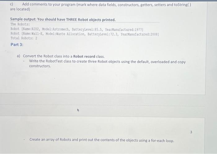 Solved Write the Robot class. The UML diaoram of the class | Chegg.com