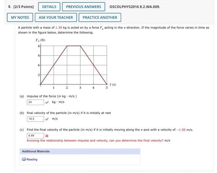 Solved 8. [2/3 Points) DETAILS PREVIOUS ANSWERS | Chegg.com