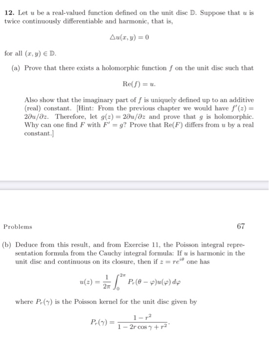 Solved 12. Let u be a real-valued function defined on the | Chegg.com