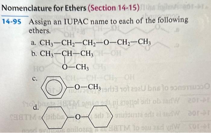 Solved i-95 Assign an IUPAC name to each of the following | Chegg.com