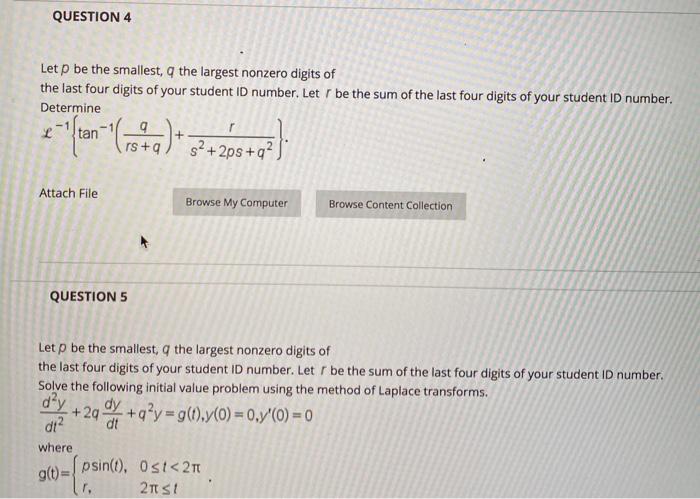 Solved QUESTION 4 Let p be the smallest, q the largest | Chegg.com