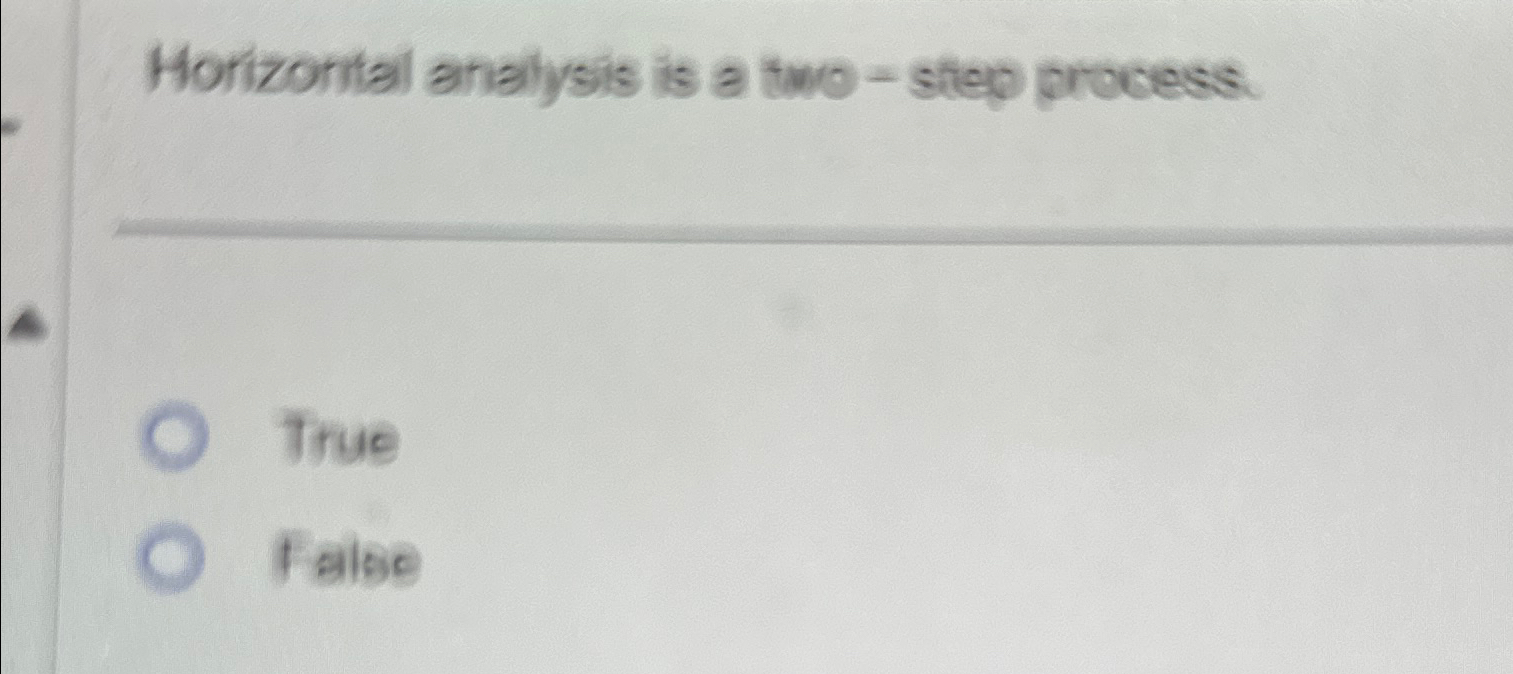 Solved Horizontal analysis is a two - ﻿step | Chegg.com