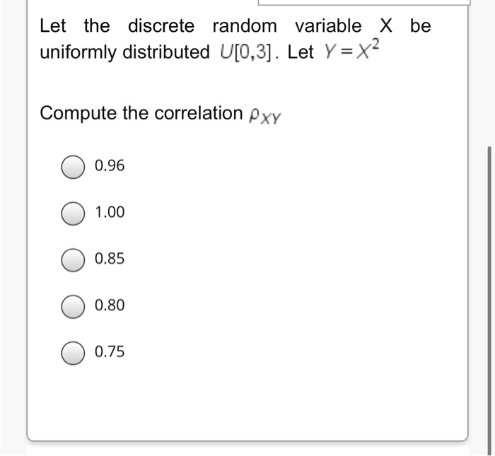 Solved Let The Discrete Random Variable X Be Uniformly 2346