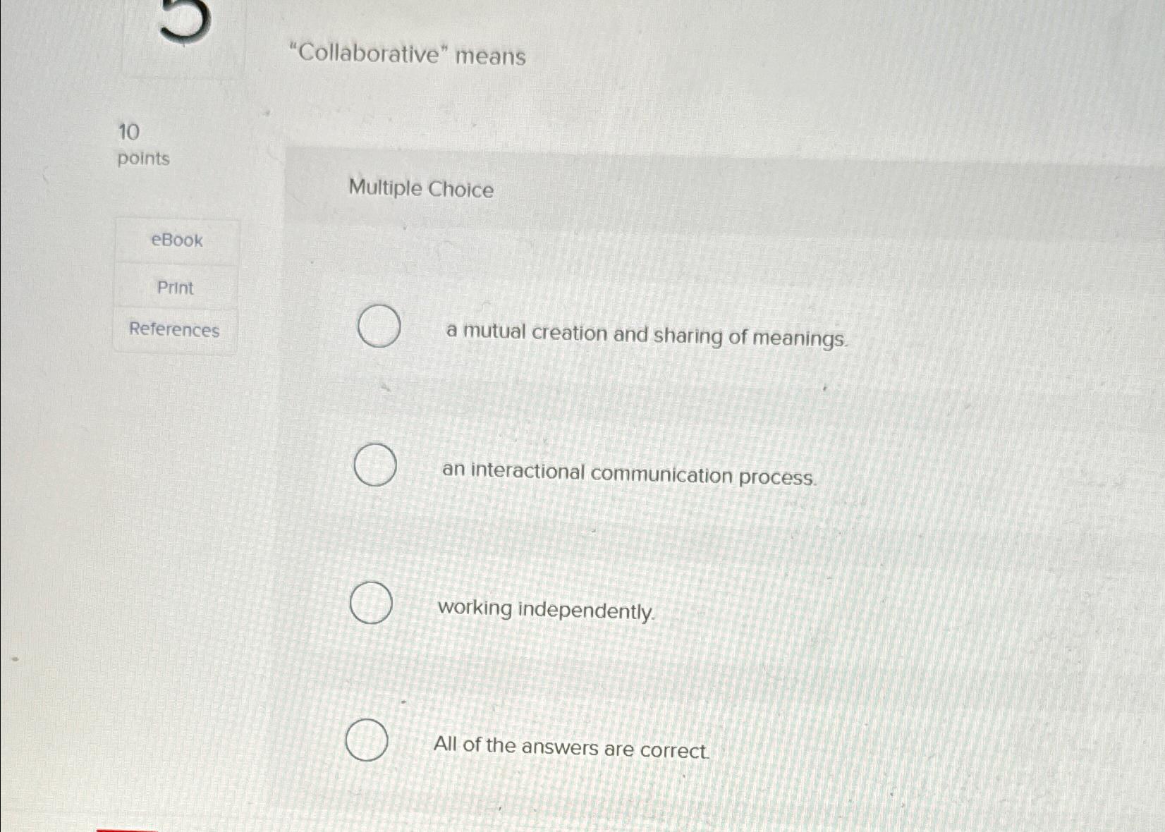 Solved "Collaborative" | Chegg.com