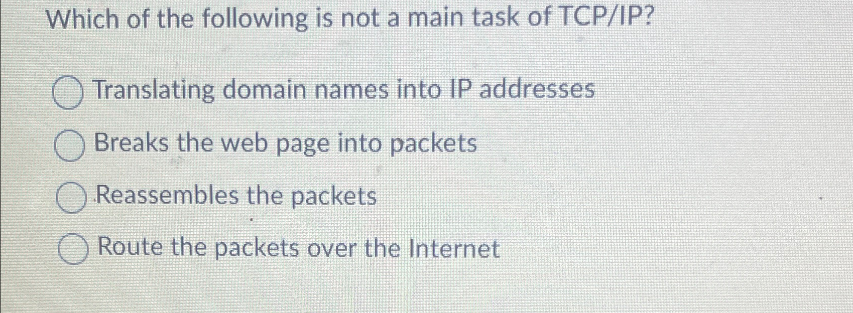 Solved Which of the following is not a main task of | Chegg.com