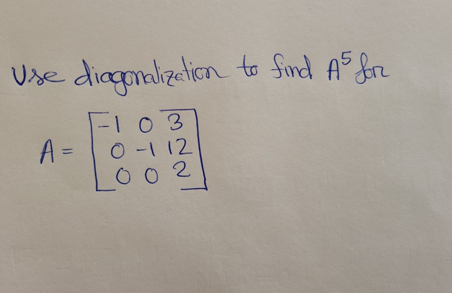 Solved Use diagonalization to find As for Flo3 10-112 Loo21 | Chegg.com