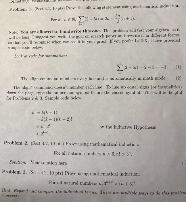 Solved Problem 1. (Sect 4.1, 10 pts) Prove the following | Chegg.com