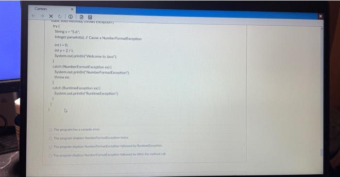 Solved This quettion is about the Rethrowitg Exceptions What | Chegg.com