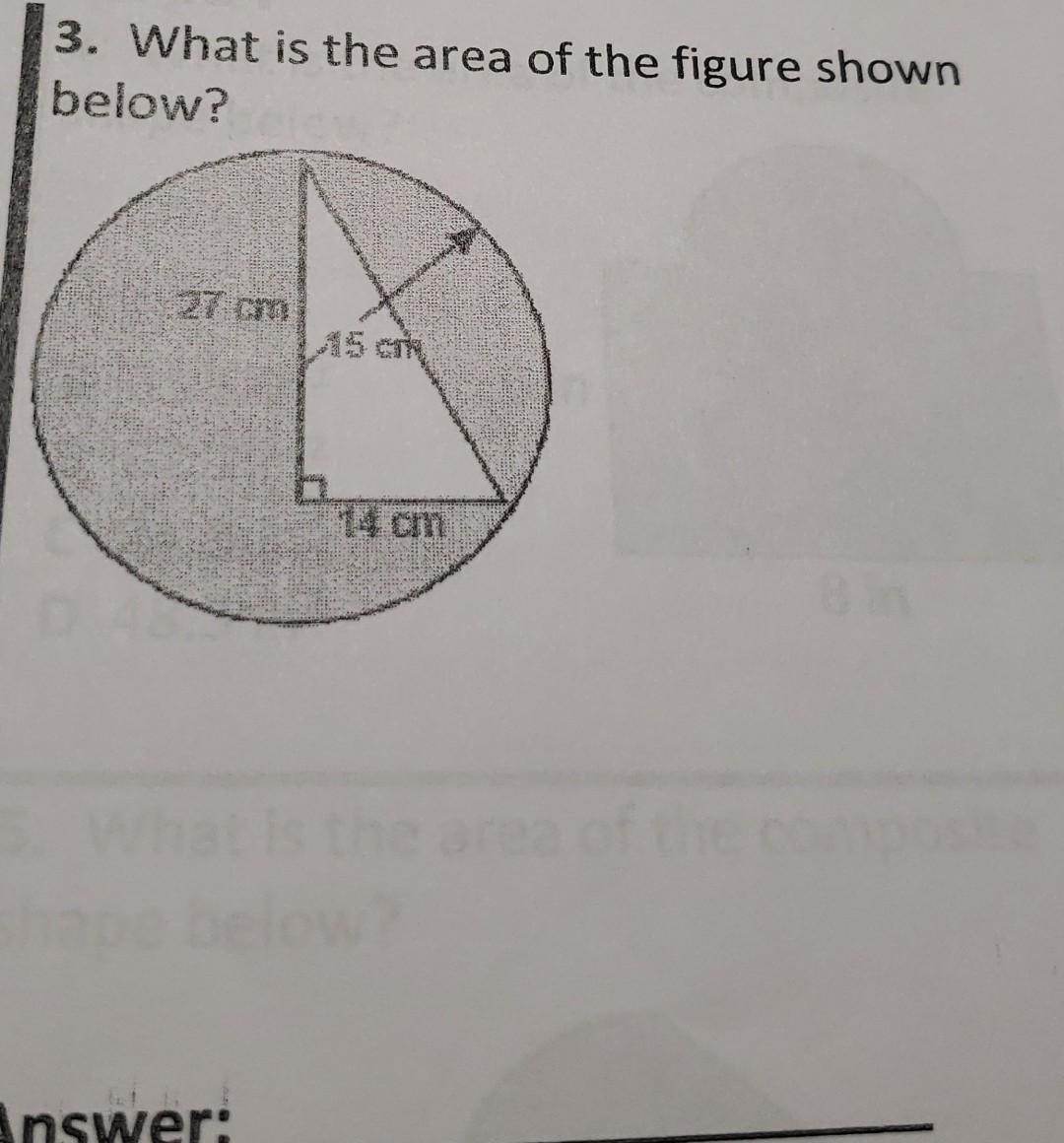 Solved 3. What is the area of the figure shown below? TO | Chegg.com