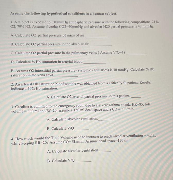 Solved Assume the following hypothetical conditions in a | Chegg.com