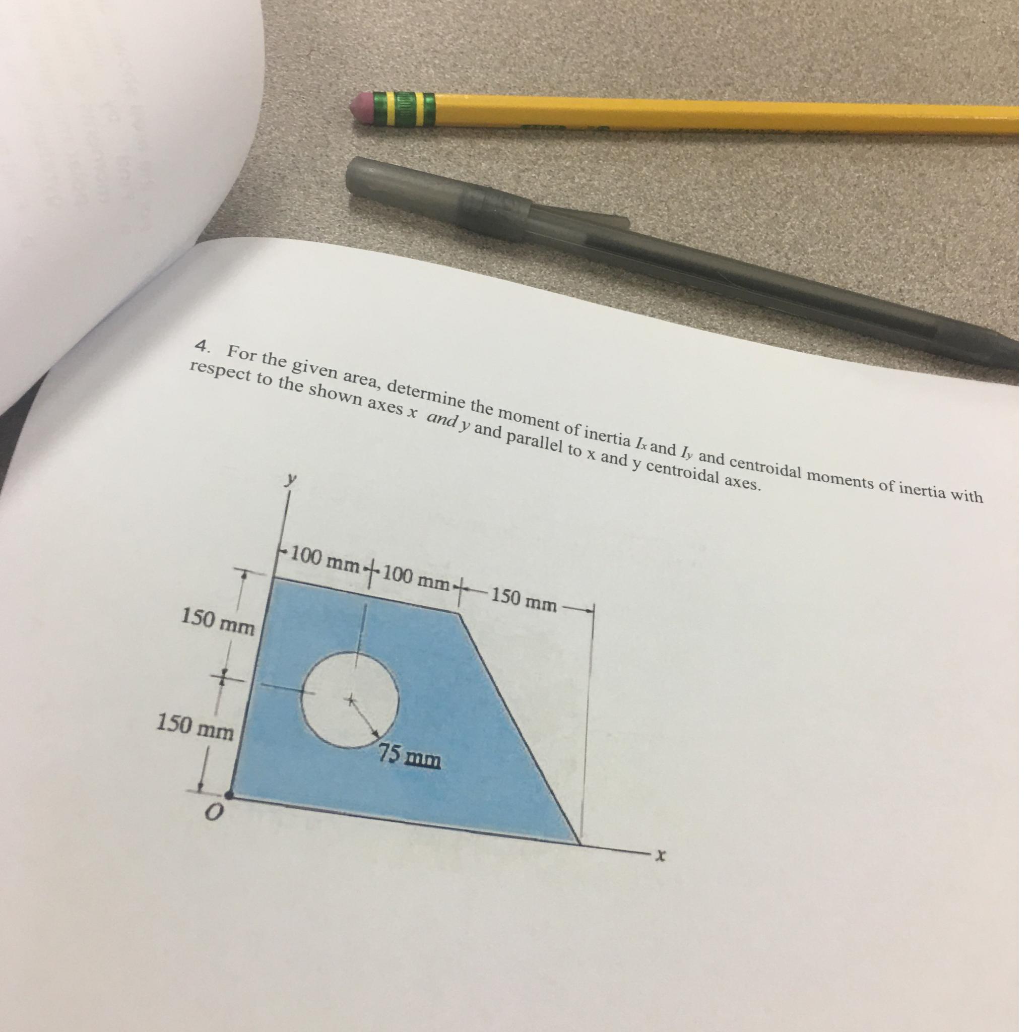 Solved For the given area, determine the moment of inertia | Chegg.com