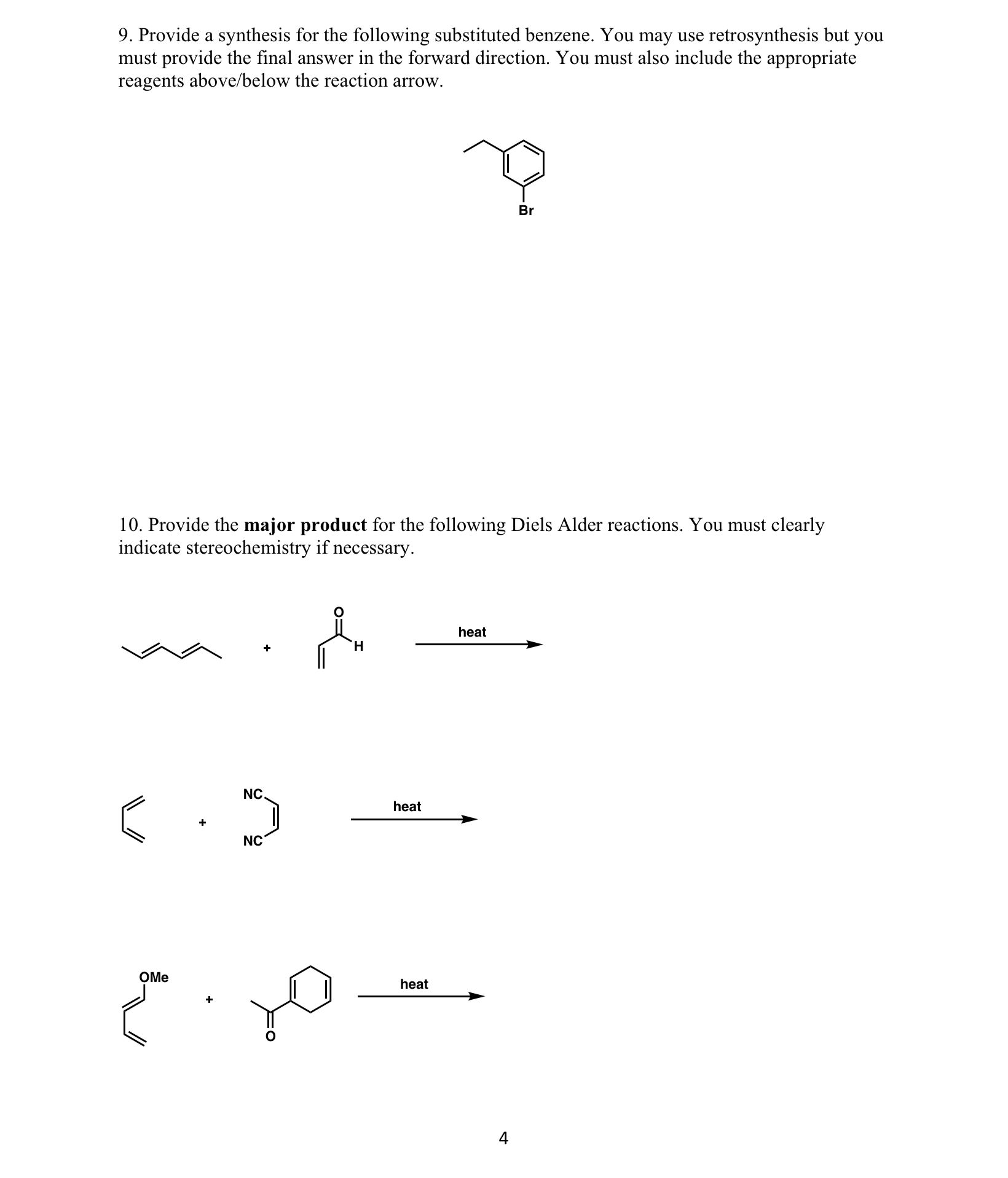 Solved 9. ﻿Provide a synthesis for the following substituted | Chegg.com