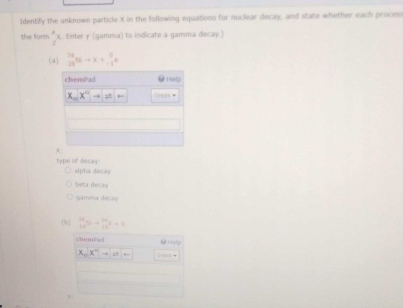 Solved Identify the unknown particle x in the following | Chegg.com