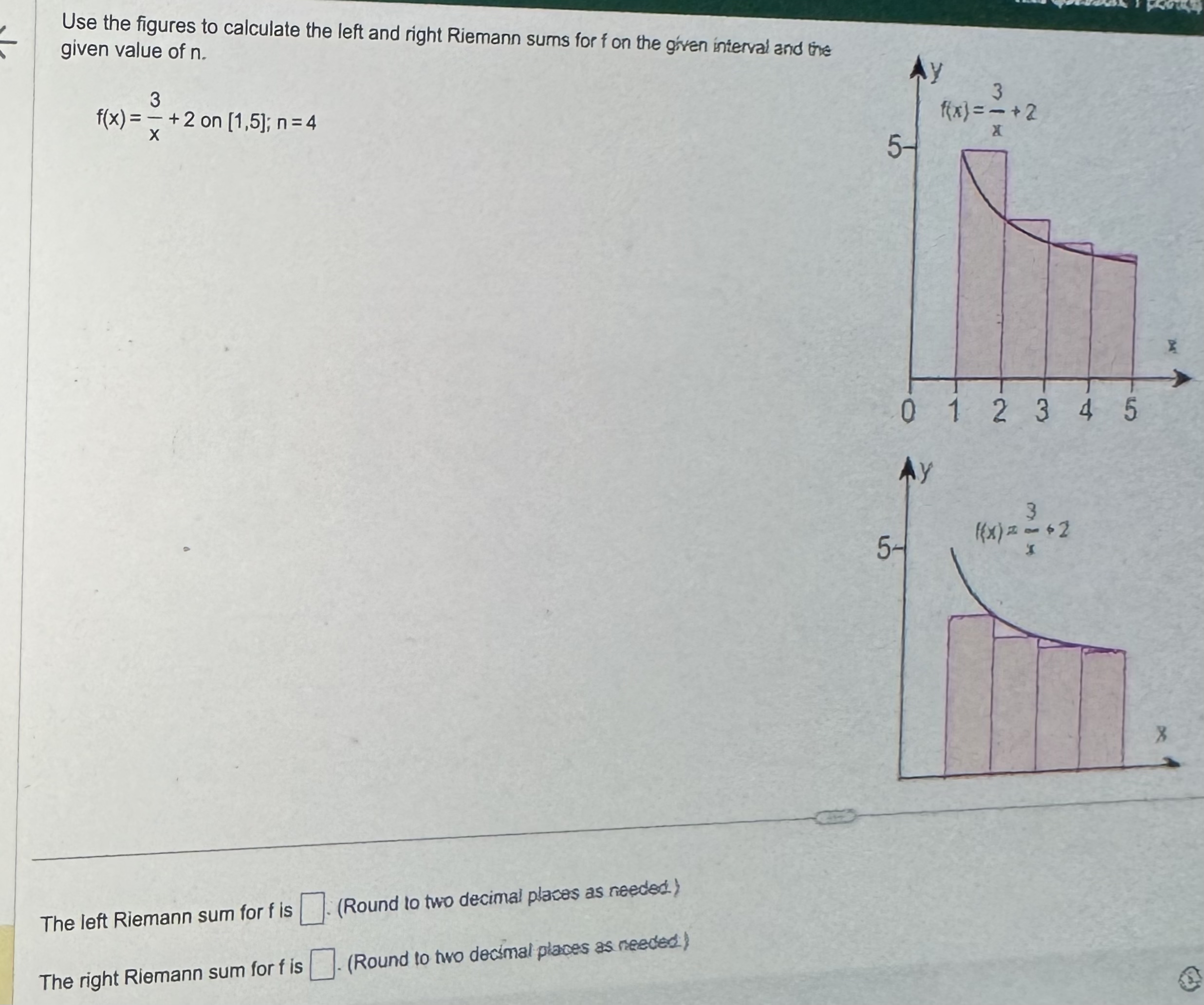 Solved Use the figures to calculate the left and right | Chegg.com