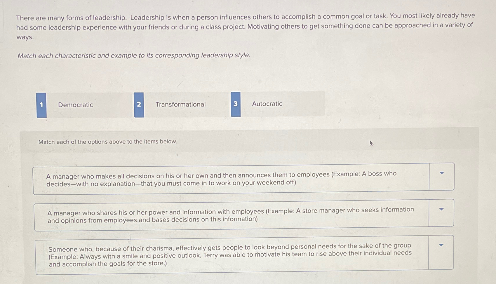 Solved There are many forms of leadership. Leadership is | Chegg.com