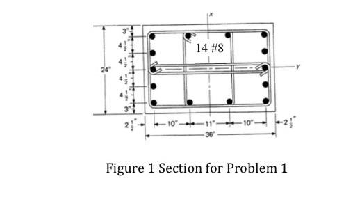 Solved Problem #1 A rectangular column section shown in | Chegg.com