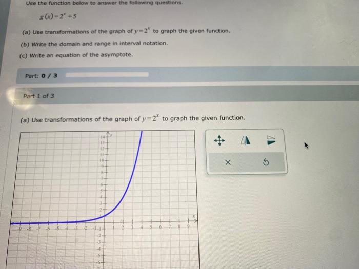 Solved g(x)=2x+5 (a) Use transformations of the graph of | Chegg.com