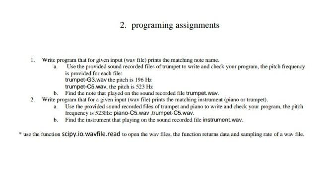 Solved 2 Programing Assignments 1 A Write Program That