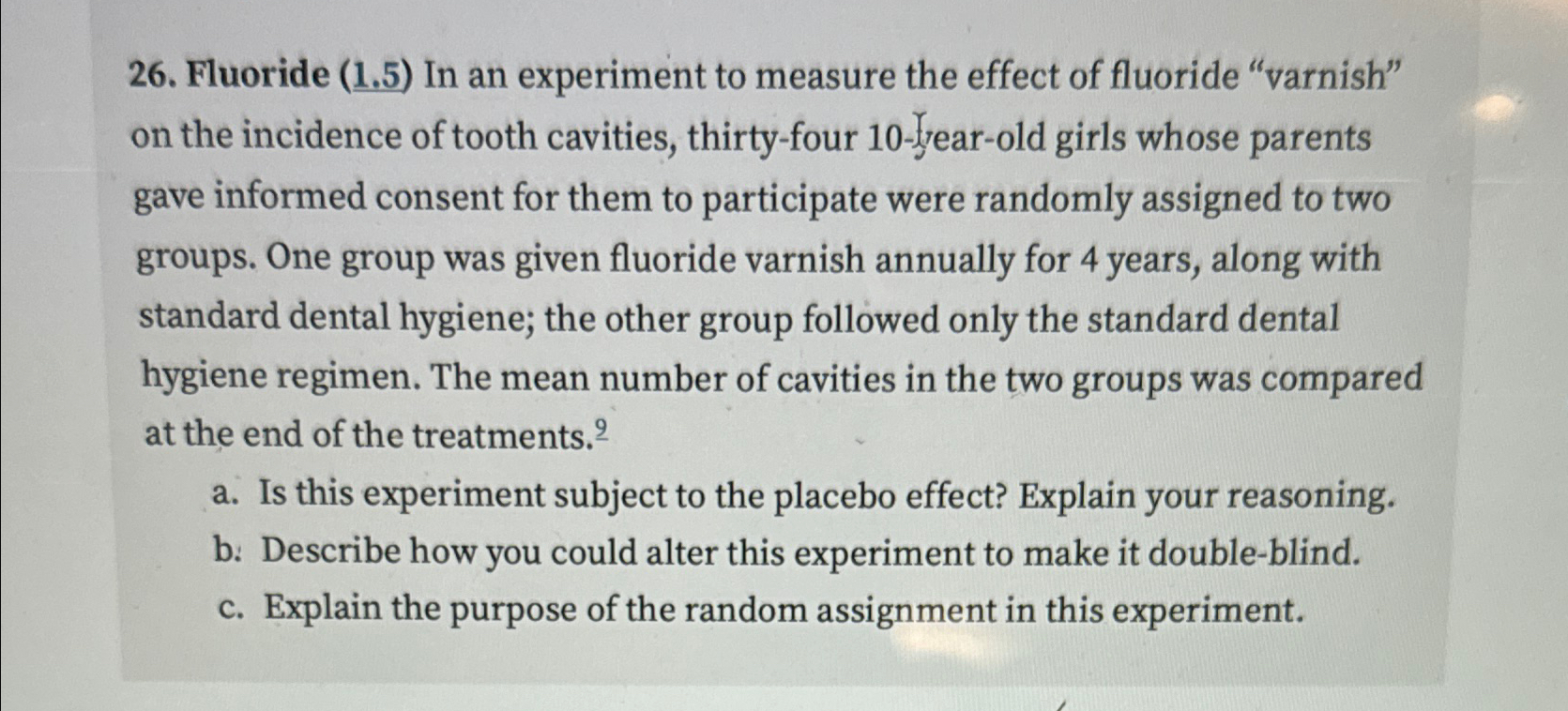 Solved Fluoride (1.5) ﻿In an experiment to measure the | Chegg.com