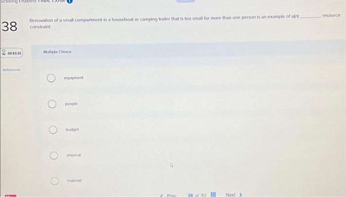 Solved Renovation of a small compartment in a houseboat or | Chegg.com