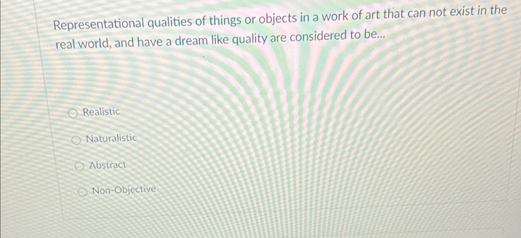 Solved Representational qualities of things or objects in a | Chegg.com