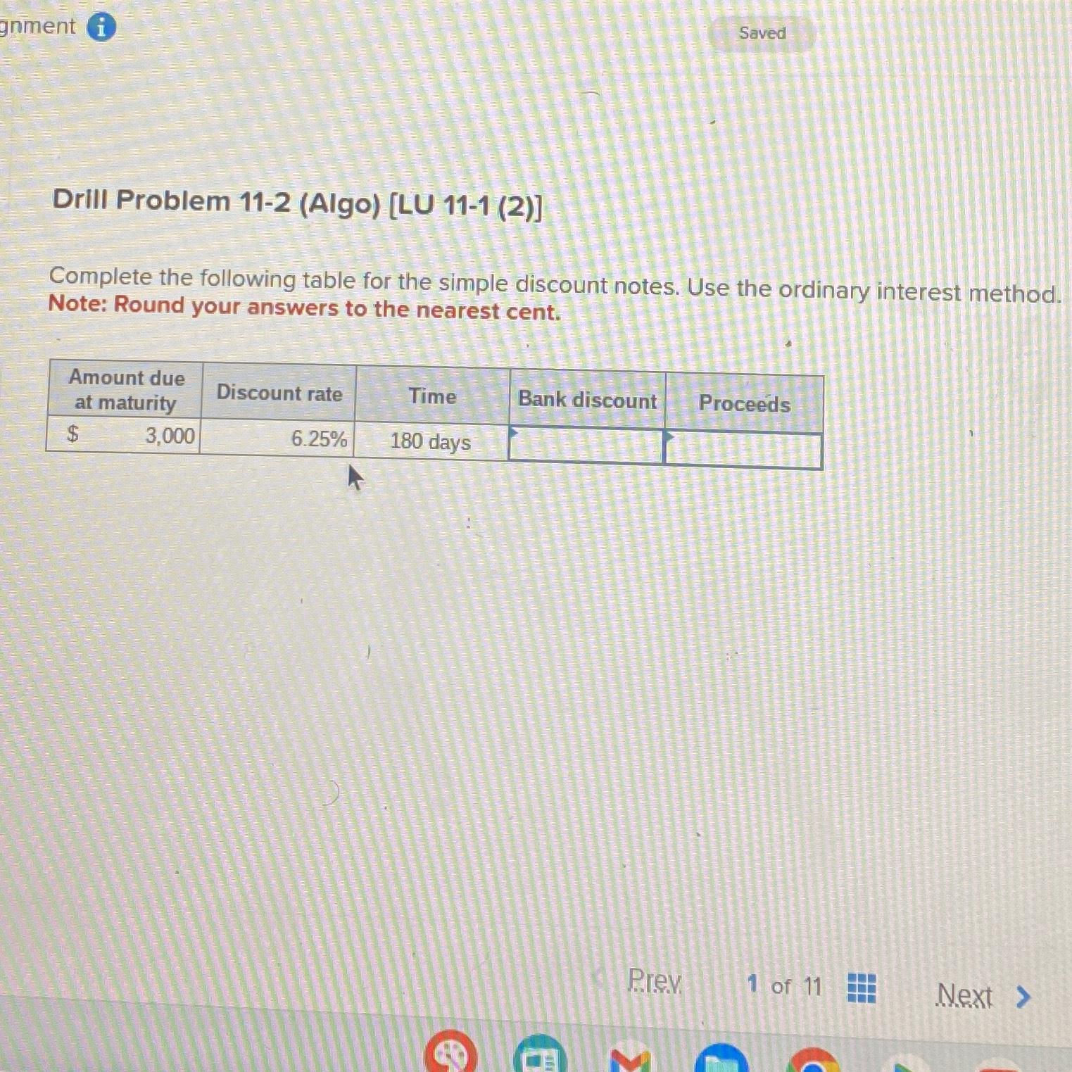 Solved (i)SavedDrill Problem 11-2 (Algo) [LU | Chegg.com