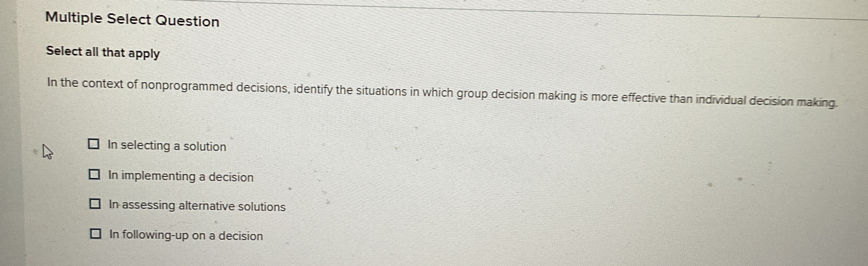 Solved Multiple Select QuestionSelect all that applyIn the | Chegg.com