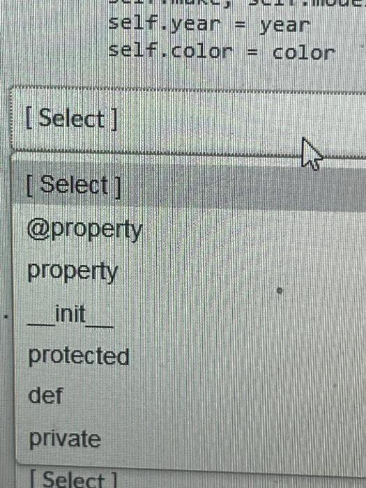 Solved Consider a Python class defined as follows, where | Chegg.com