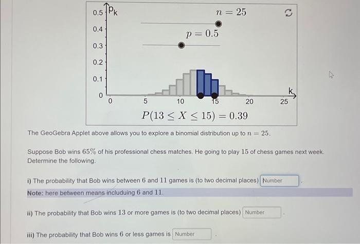 Solved The GeoGebra Applet above allows you to explore a | Chegg.com