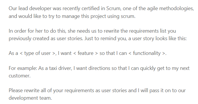 Solved Our lead developer was recently certified in Scrum, | Chegg.com