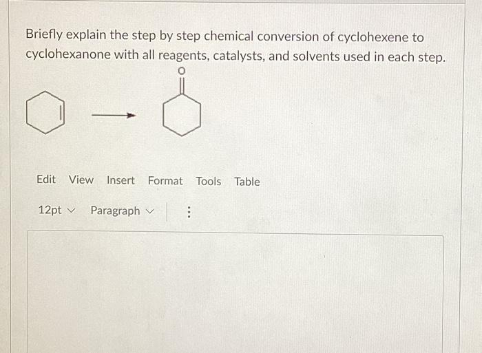 Solved Briefly explain the step by step chemical conversion | Chegg.com