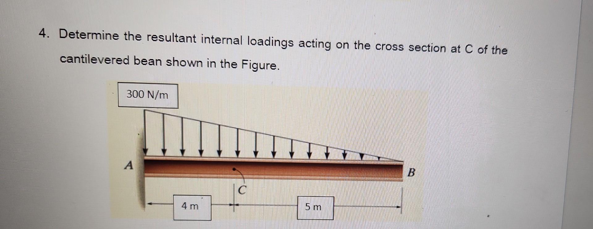 Solved 4. Determine the resultant internal loadings acting | Chegg.com