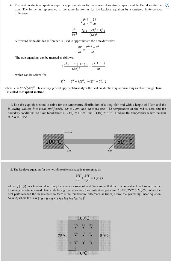 Solved Please don't use MATLAB!!!! plz!!!!!!The heat | Chegg.com