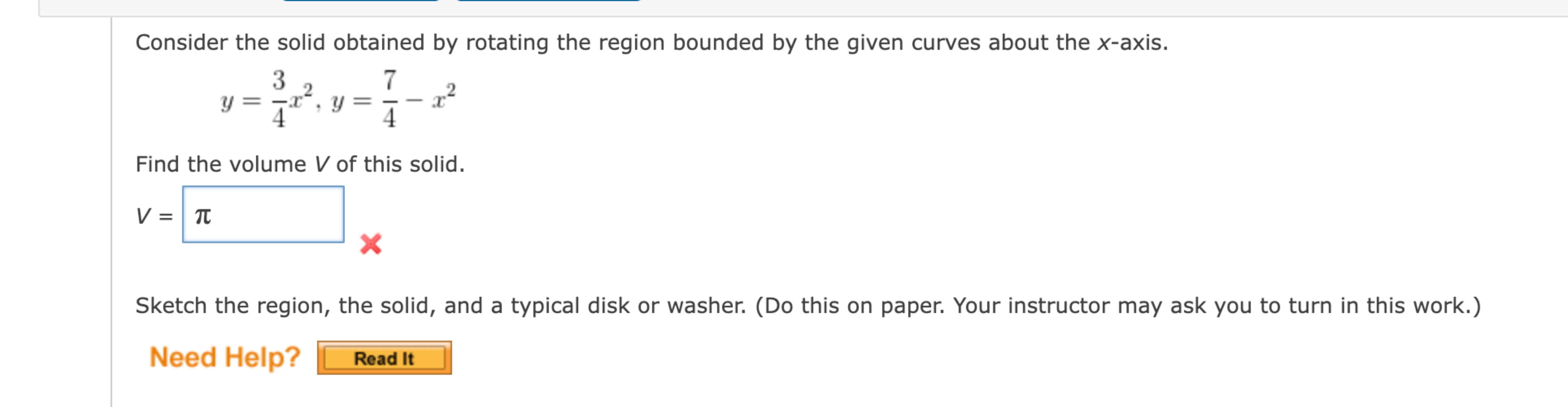 Solved Consider the solid obtained by rotating the region | Chegg.com