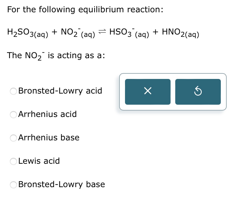 Solved For the following equilibrium | Chegg.com