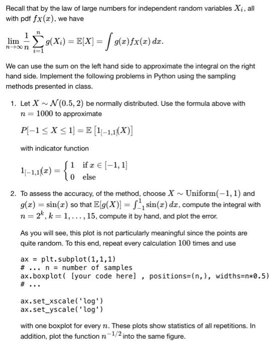 Solved Recall that by the law of large numbers for | Chegg.com
