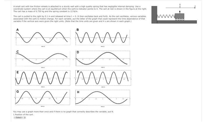 Solved A small cart with lew frictien wheels is atached to a | Chegg.com