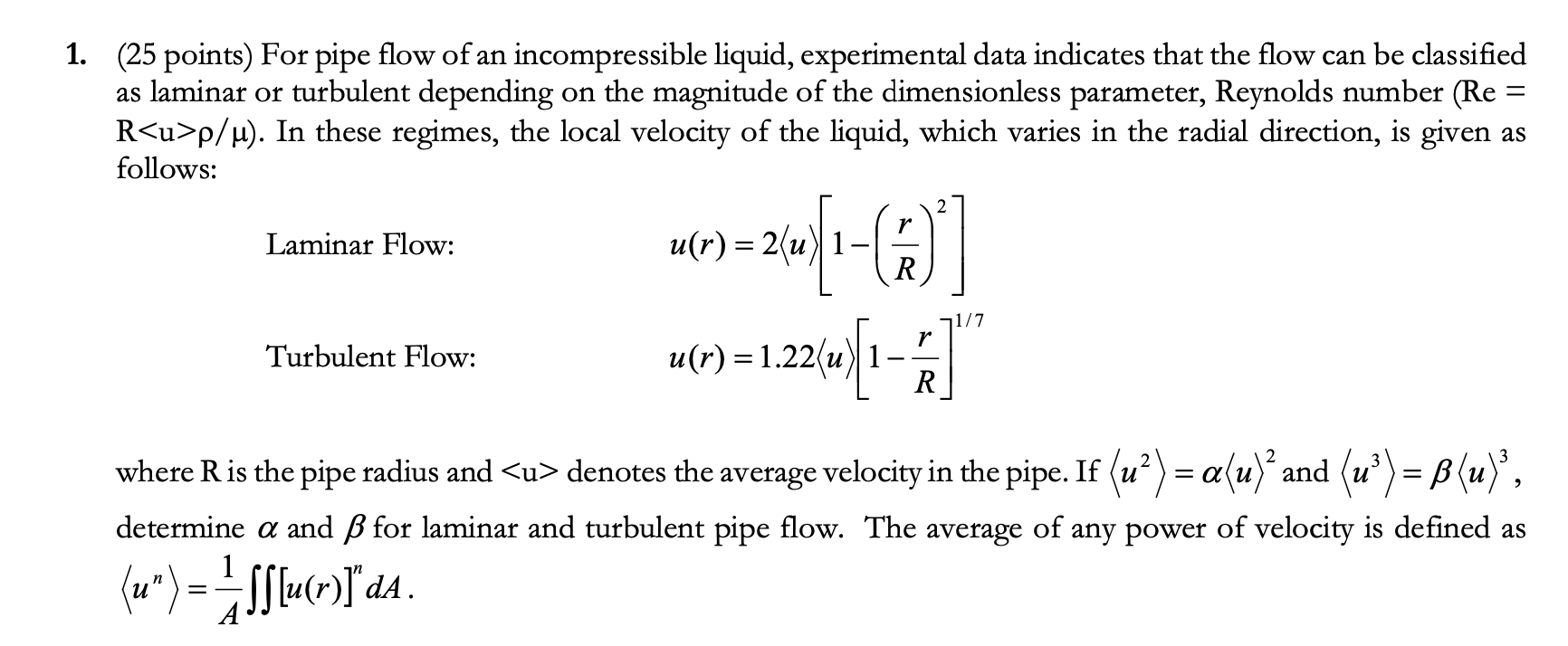 Solved Re=R(\rho )/(\mu | Chegg.com