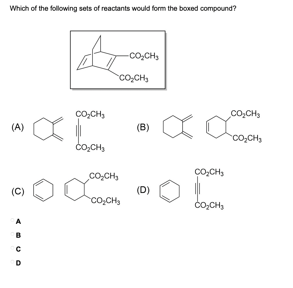 Solved Which of the following sets of reactants would form | Chegg.com