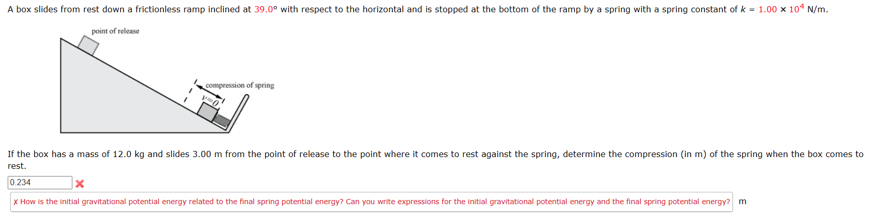 Solved A box slides from rest down a frictionless ramp | Chegg.com